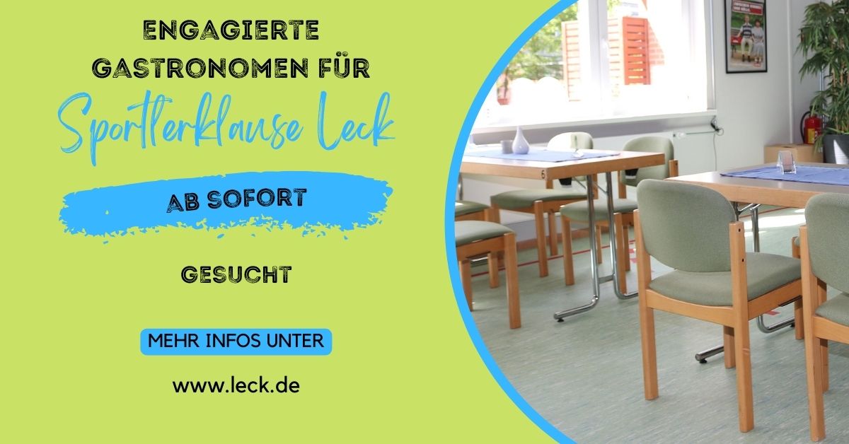 Gastronom oder Gastronomin für Sportlerklause Leck gesucht – Gemeinde Leck